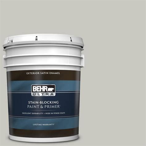 Behr Ultra 5 Gal N360 2 Silver Marlin Satin Enamel Exterior Paint