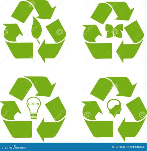 Color Recycle Bin With Recycle Symbol Icon Isolated On White Background