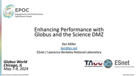 Enhancing Performance With Globus And The Science Dmz Ppt Free Download