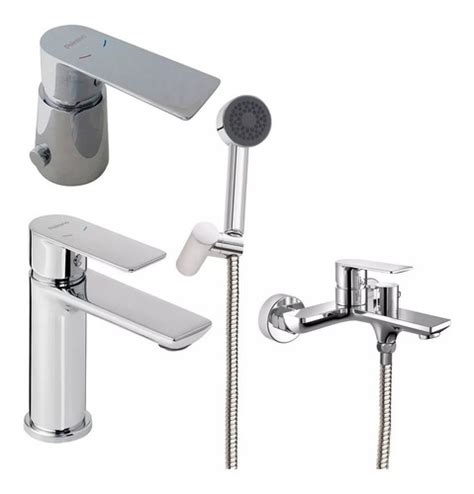Combo Grifería Peirano Vera Lavatorio Bidet Ducha Ext SANITARIOSGLOBALSA