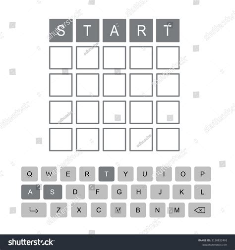 Wordle Games Start Typing Keyboard Try Stock Vector Royalty Free