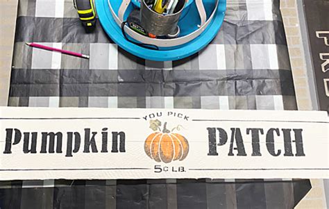 Rustic Stenciled Pumpkin Patch Sign