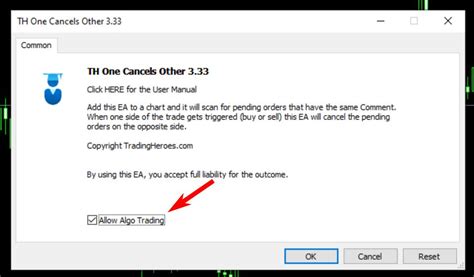 Th Oco One Cancels Other Ea For Metatrader 5 User Manual Trading Heroes