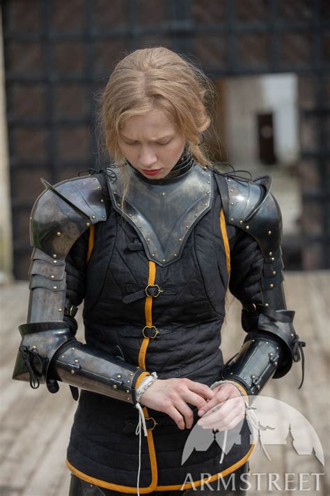 Female Armor Kit Made Of Blackened Spring Steel Dark Star” For Sale