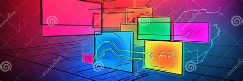 Class Uml Diagrams Vibrantly Illustration Stock Illustration