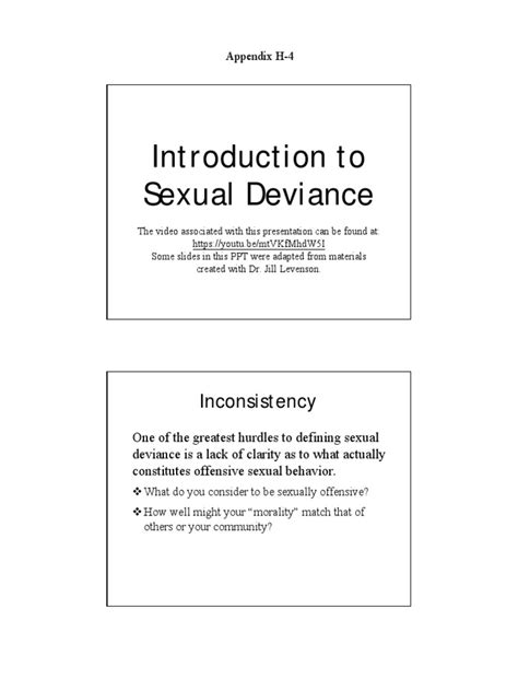 Appendix H 4 Introduction To Sexual Deviance Cosa Pdf Human