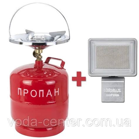 Обогреватель туристический керамический + баллон газовый с горелкой 8л ...