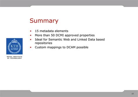 Introduction To Dublin Core Metadata PPT