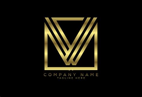 럭셔리 골든 컬러 라인 문자 V 기업 비즈니스 정체성에 대 한 그래픽 알파벳 기호 0명에 대한 스톡 벡터 아트 및 기타 이미지
