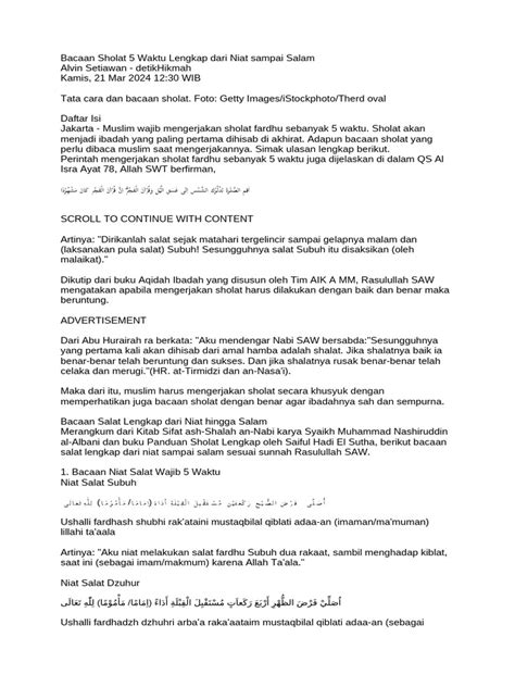 Bacaan Sholat 5 Waktu Lengkap Pdf