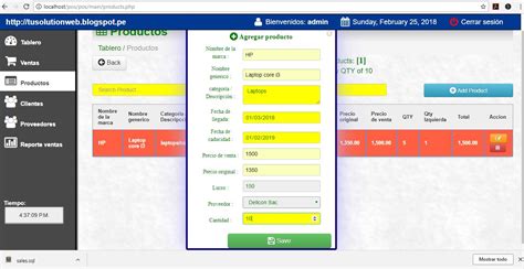 Sistema Punto De Venta Php Mysql Ajax Codigo Gratis ~ Tusolutionweb