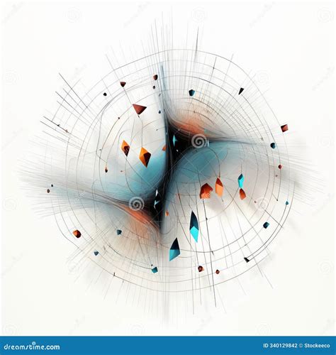 Algorithmic Art Array Isolated On White Background Image Stock