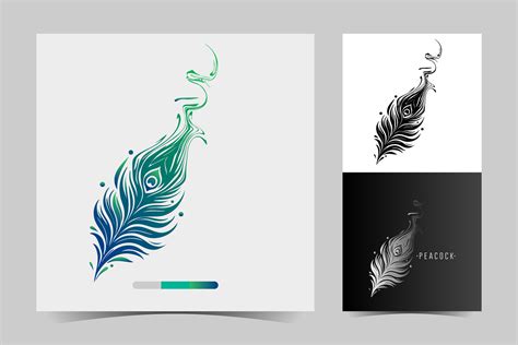 Vector Set Of Peacock Feather Design Elements 36418845 Vector Art At
