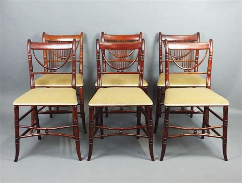 Proantic Ensemble De Six Chaises En Acajou Style 19ème Siècle