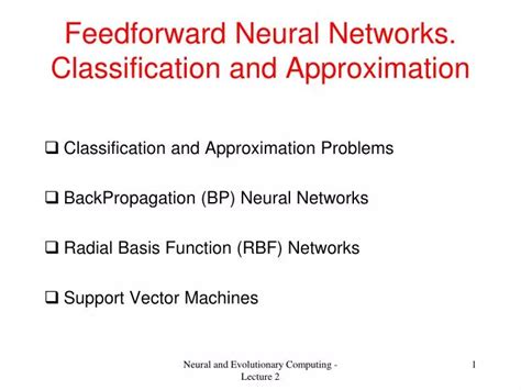 PPT Feedforward Neural Networks Classification And Approximation PowerPoint Presentation ID