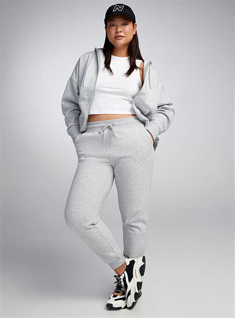 Tie Cord Fleece Slim Leg Jogger Twik Shop Womens Casual Pants