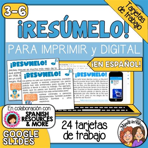 Summarizing Bilingual MINI BUNDLE Both English Spanish Versions