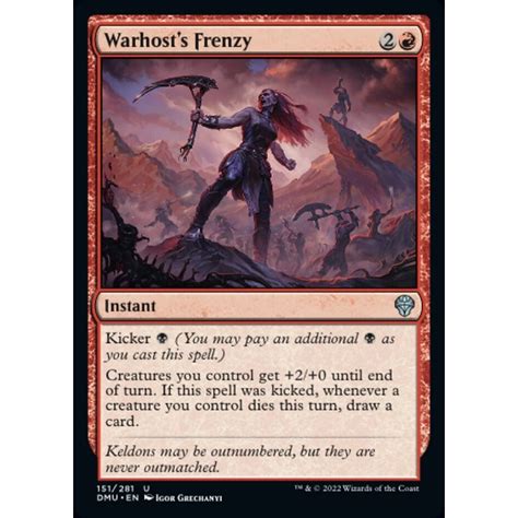 MTG Warhost S Frenzy Dominaria United DMU Mint Shopee Philippines