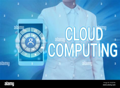 Hand Writing Sign Cloud Computing Word For Use A Network Of Remote Servers Hosted On The