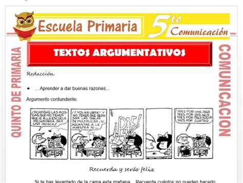El Texto Argumentativo Para Cuarto De Primaria Escuela Primaria Images