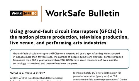 Ground Fault Circuit Interrupters Actsafe Safety Association
