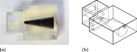 A Photo A And Cad Drawing B Of The Shape Phantom Downloaded From