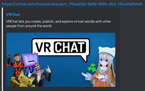 Add Embed Previews For Avatar Urls Voters Vrchat