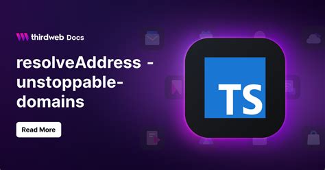 Resolveaddress Unstoppable Domains Typescript Sdk