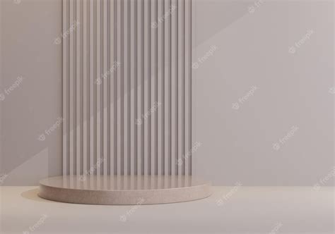 제품 프레젠테이션 브랜딩 및 포장 프레젠테이션을 위한 제품 디스플레이 연단 3d 스탠드는 화장품 3d 렌더링을 보여줍니다