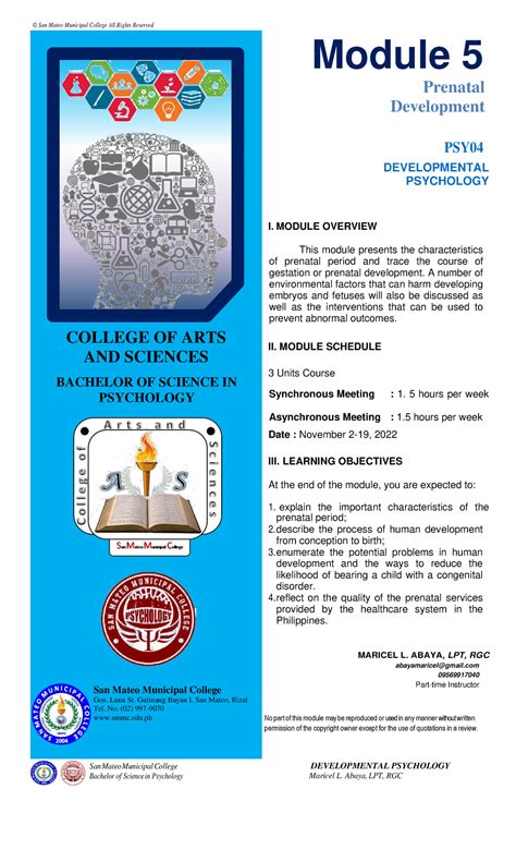 Module 5 Psy04 Prenatal Development San Mateo Municipal College