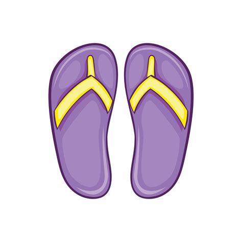 Flip Flop Sandals Icon Cartoon Style 14595804 Vector Art At Vecteezy