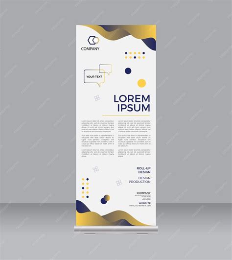Premium Vector Modern Business Roll Up Banner Signage Standee