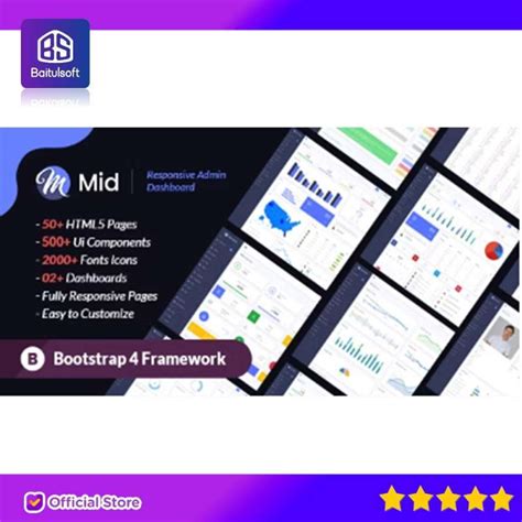 Promo Mid Creative Dashboard Template By Baitulsoft Diskon 99 Di