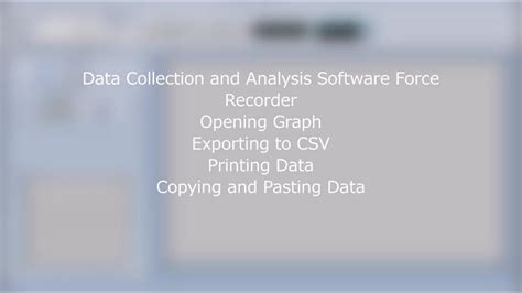 【users Guide】software Force Recorder Exporting To Csv Printing Data