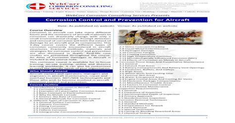 Pdf Corrosion Control And Prevention For Aircraftdamage To An