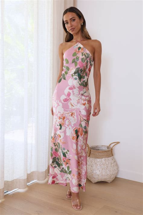 Feeling Moody Maxi Dress Pink Hello Molly