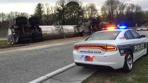 Overturned Tractor Trailer On Interstate 40 East Ramp Blocks Traffic In