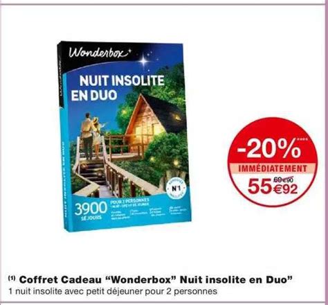 Promo Coffret Cadeau Wonderbox Nuit Insolite En Duo Chez Monoprix ICatalogue Fr
