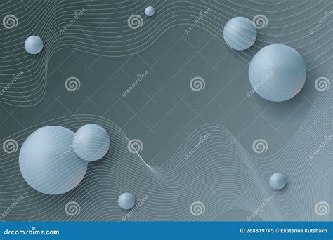 Abstract Vector Modern Horizontal Volumetric Background With Balls Or
