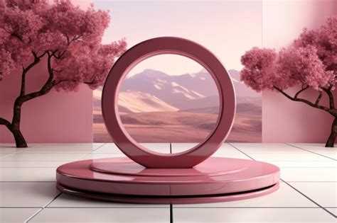 Premium Ai Image Pentagonal Geometric Minimal Scene With A Chic