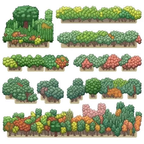 Retro Pixel Asset Sets Midjourney Prompt Promptbase