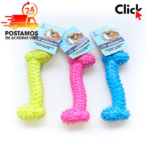 Brinquedo Mordedor Para Cachorro Pet Anti Stress Osso Cravo 10cm
