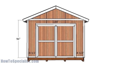 12x16 Garden Shed Door And Trims Plans Howtospecialist How To Build