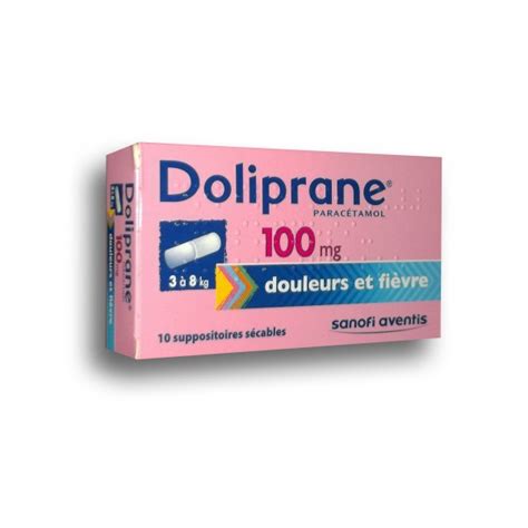 Doliprane mg paracétamol suppositoire boite de