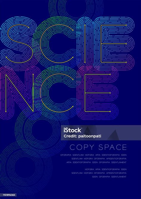 과학 큰 텍스트 점과 대시 라인 패턴 레이어 오버레이 포스터 배너 또는 전단지 템플릿 레이아웃 디자인 그림 복사 공간 벡터