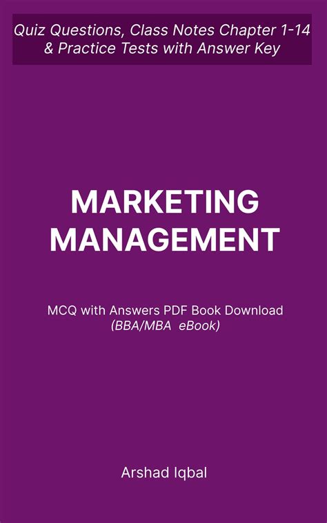 Marketing Management Mcq Multiple Choice Questions Ebook By Arshad
