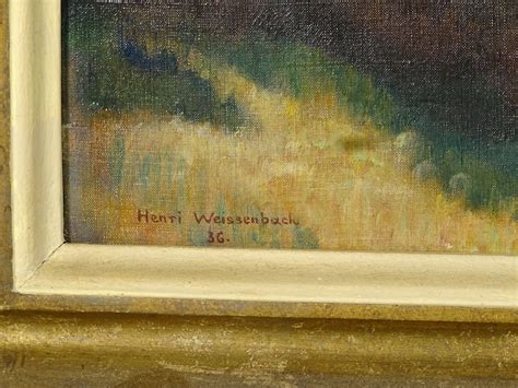 Weissenbach Henri 1891 1966 Ecole Suisse Paysage Huile Sur Toile