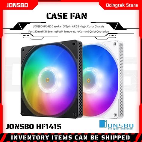 JONSBO HF1415 Case Fan 5V 3pin ARGB Magic Color Chassis Cooler Fan ...