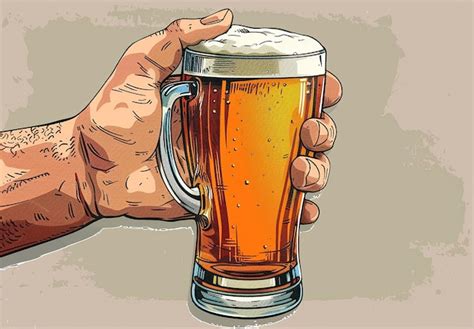A Hand Holding A Full Glass Of Beer With Foam On It Premium Ai