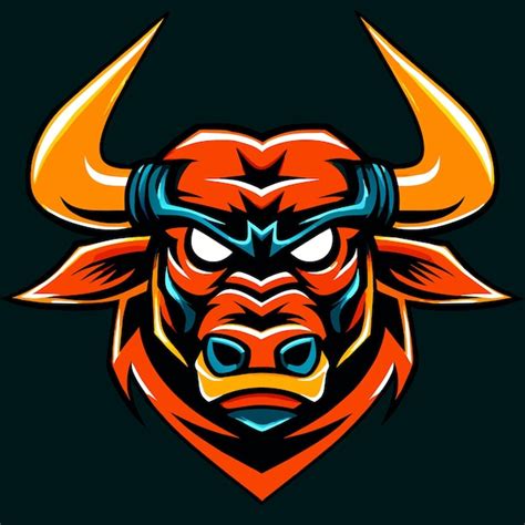 Premium Vector Isolated Bull Illustration In Stylish Darkness